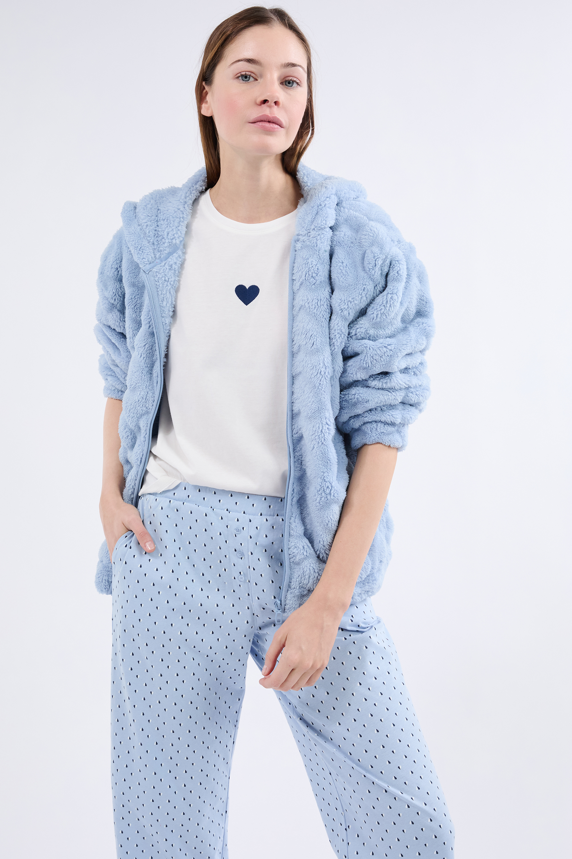 3-Piece Patterned Pyjamas - MALOU - BLEU - ETAM