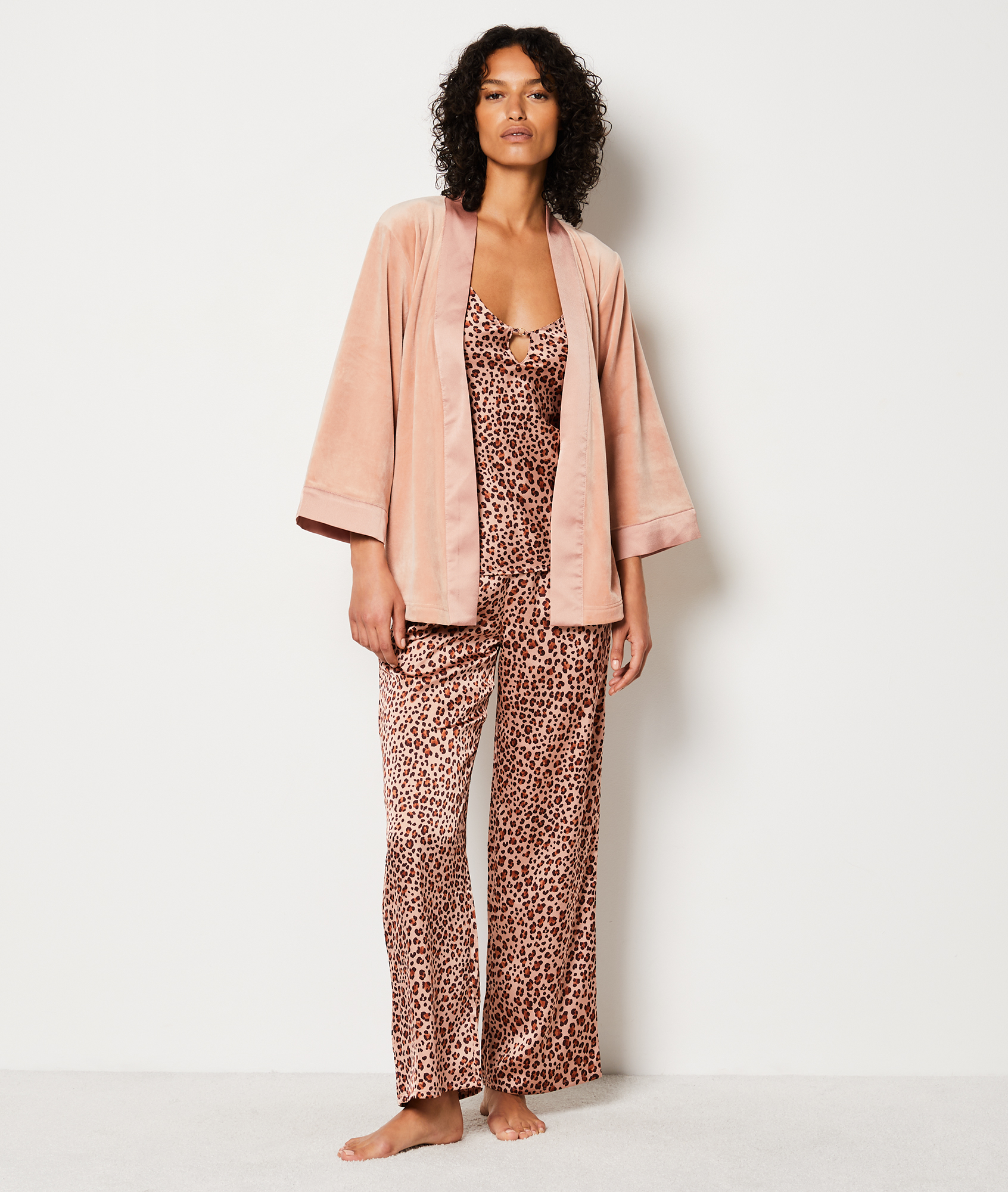 3-piece leopard print pyjama set with micro fleece jacket - NANIMA ...