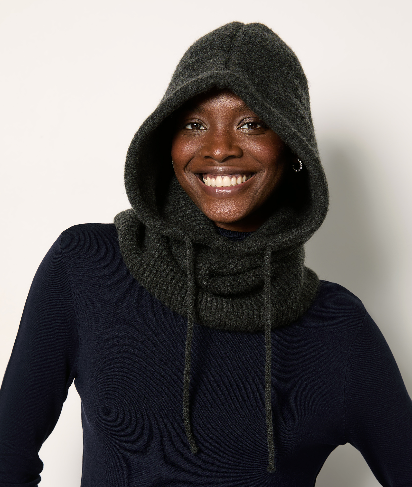 Cagoule en maille - JEANNE - ANTHRACITE - ETAM