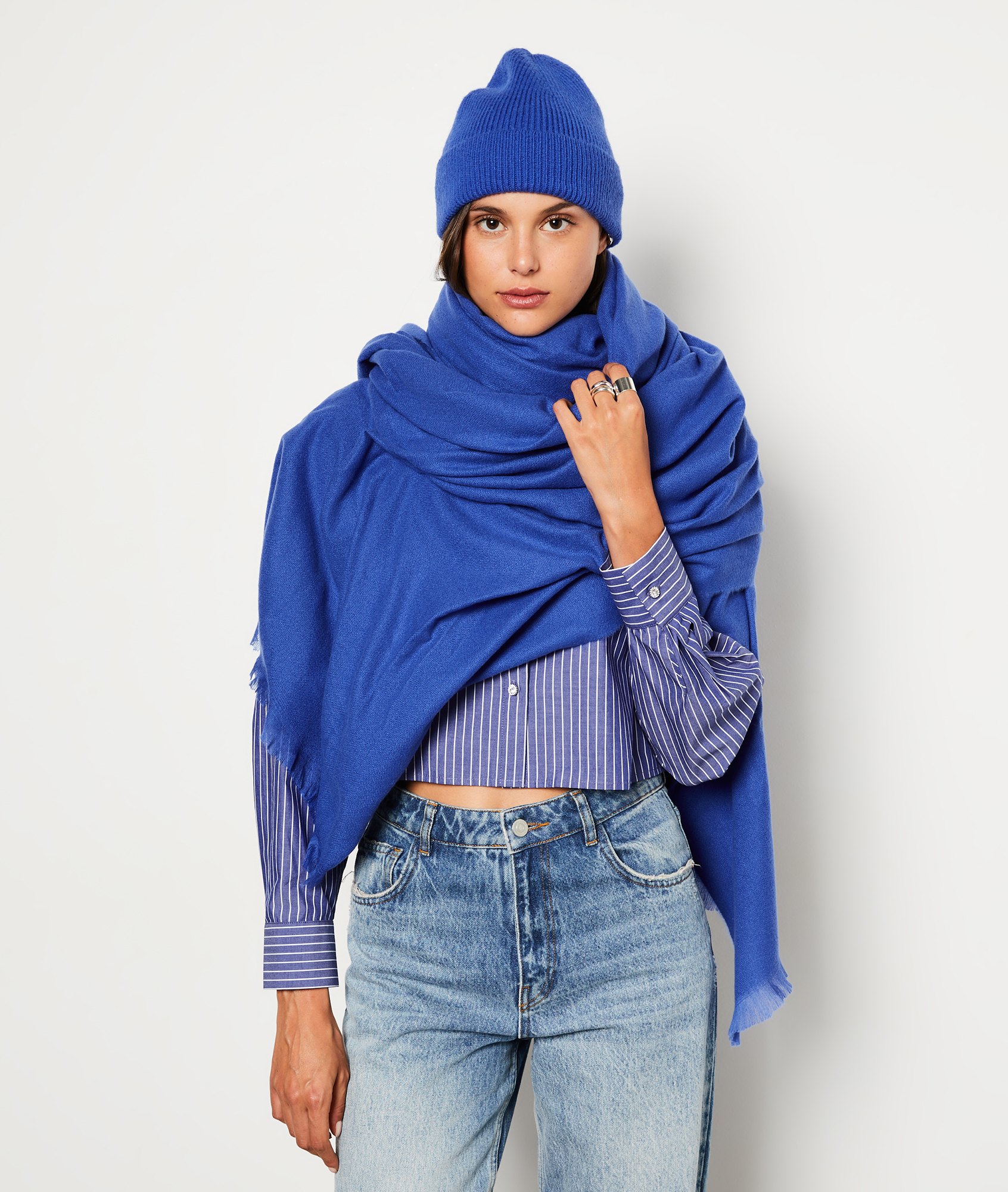 Echarpe fine - JASMINE - BLEU ROYAL - ETAM