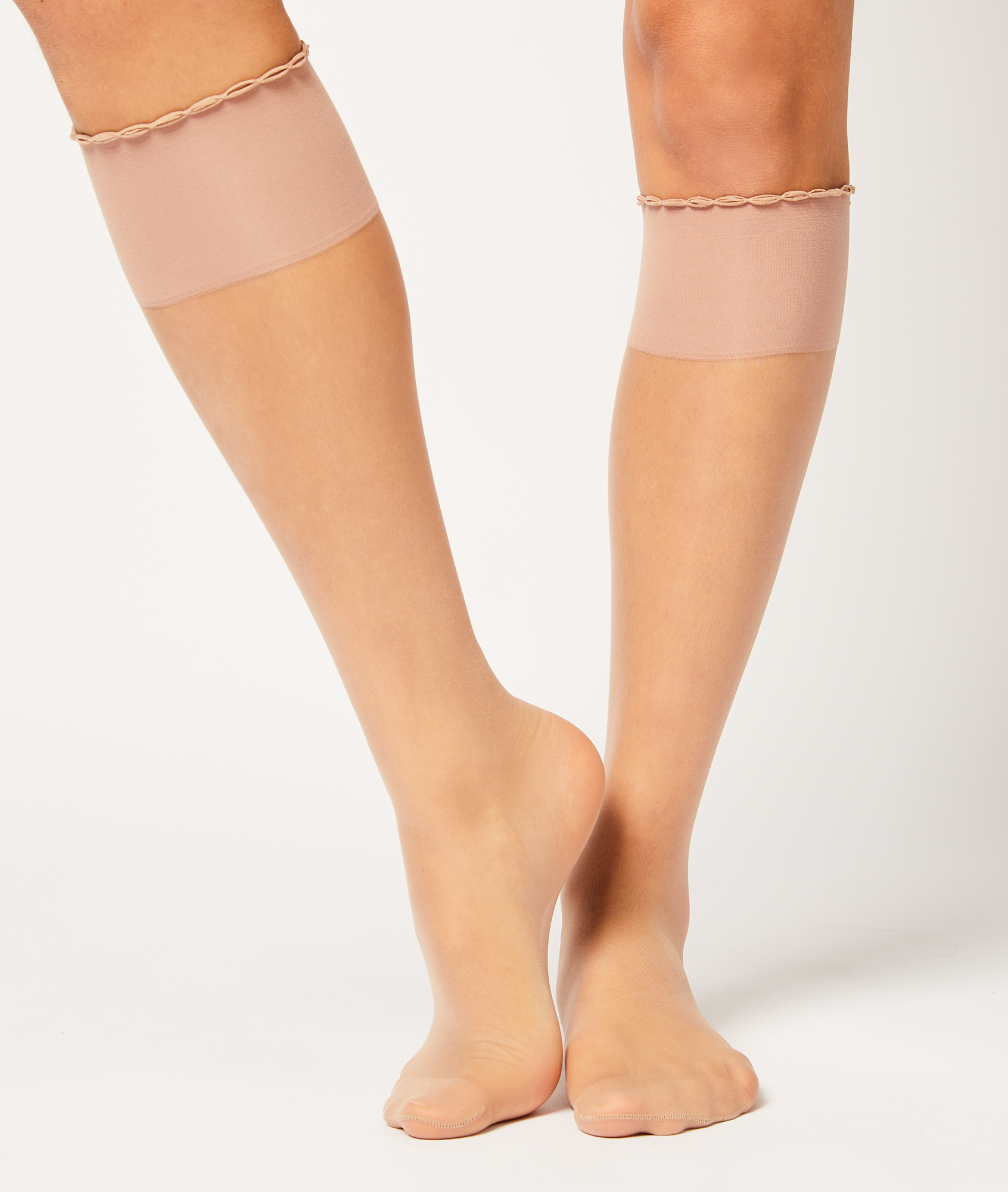 2-Pair Pack of 15D Powder-Effect Pop Socks - POUDRE - SABLE - ETAM
