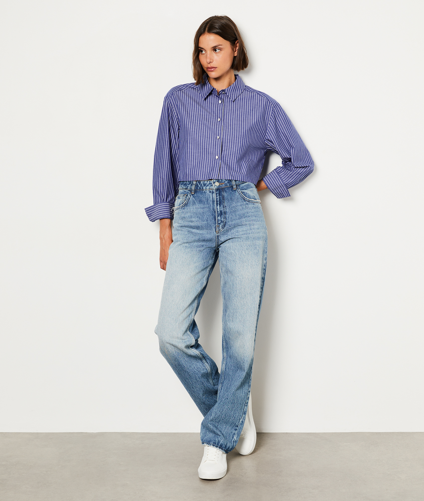 Chemise rayée - JINA RAY - MARINE - ETAM