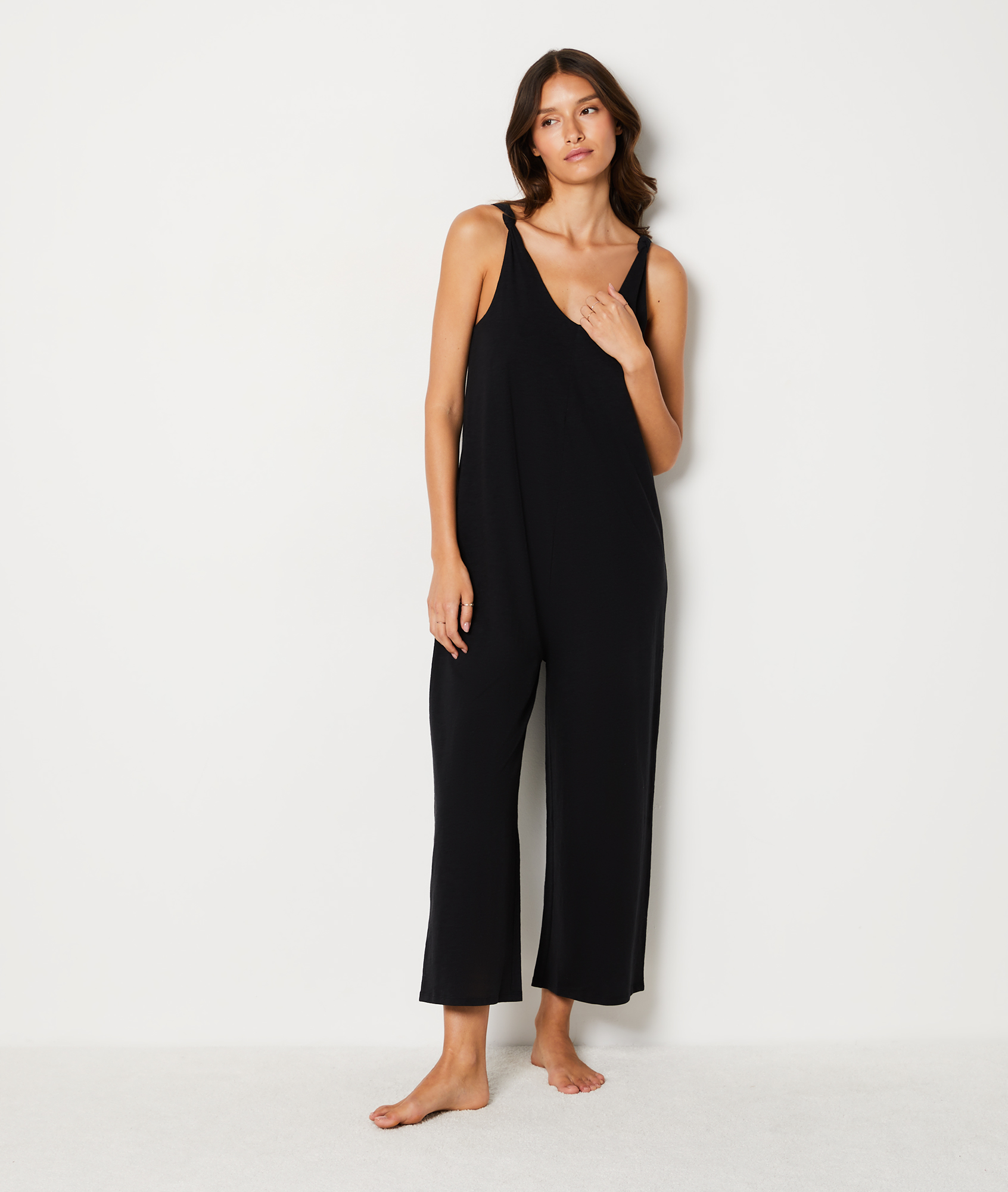 Cotton Jumpsuit - RICHELLE - NOIR - ETAM