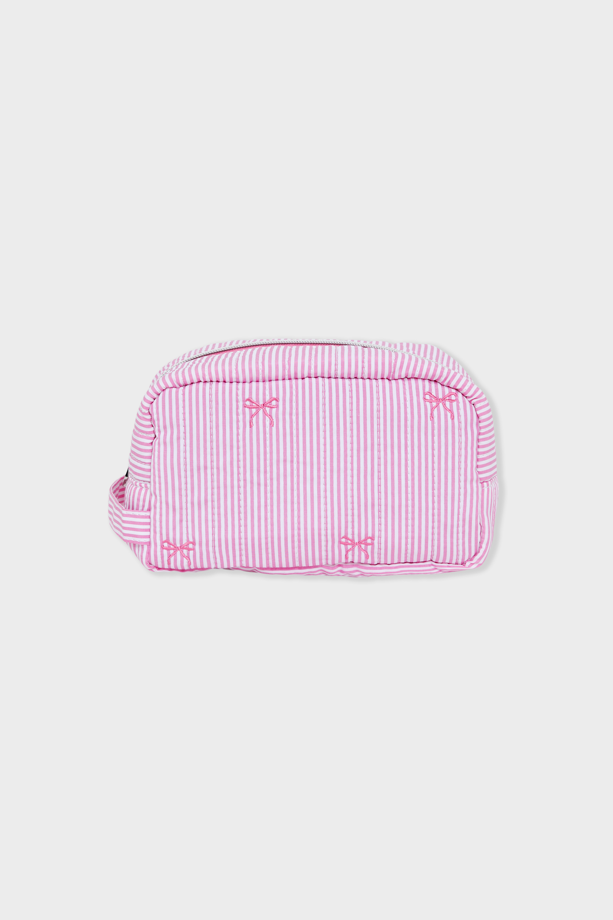 Quilted Striped Pouch - LOVE - ROSE - ETAM
