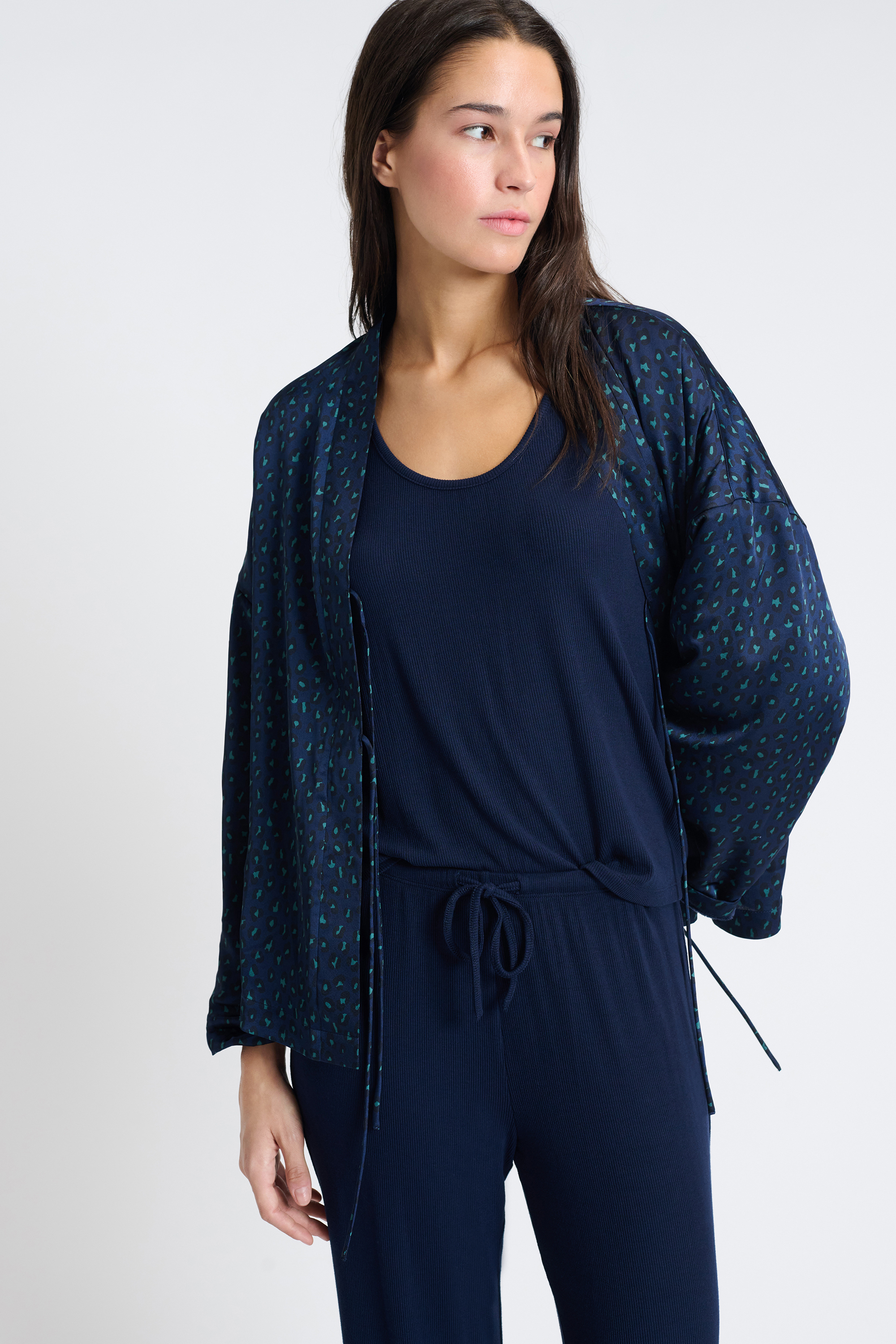 3-Piece Satin Pyjamas - MYRTAH - MARINE - ETAM