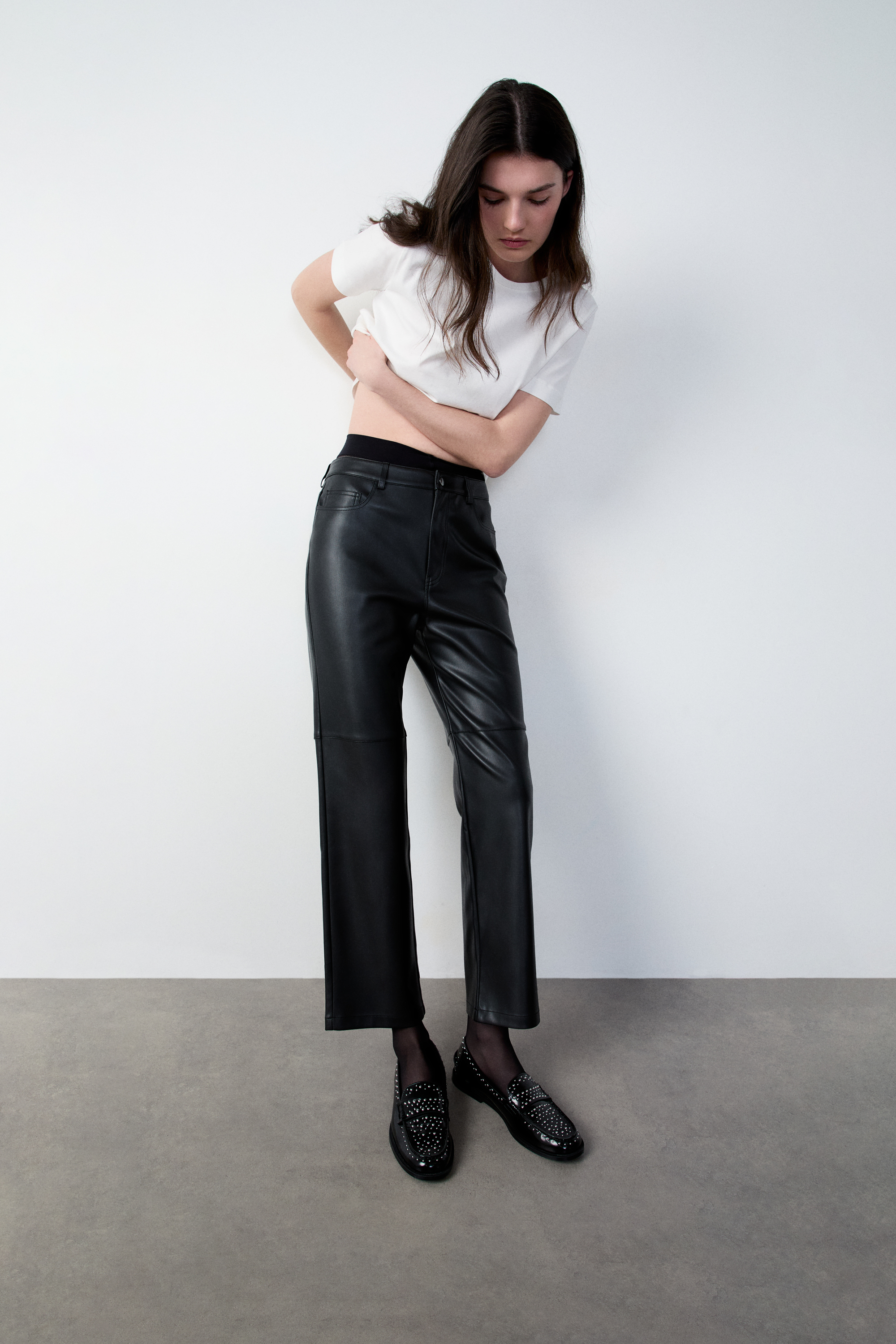 Leather Effect Trousers - EJIA - NOIR - ETAM