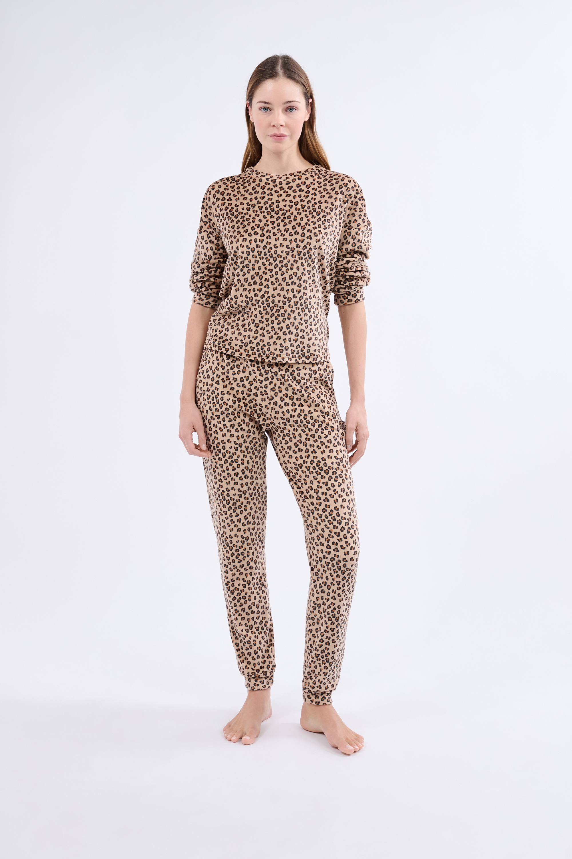 2-Piece Patterned Pyjamas - LOUNGE - MARRON - ETAM